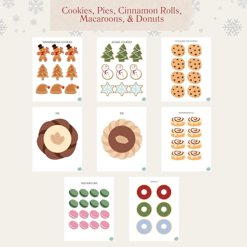 Christmas Bakery Dramatic Play Printable-christmas Shop Pretend Play ...