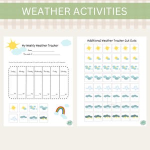 Kids Daily Calendar & Weather Journal Printable Prek to 3rd Grade ...