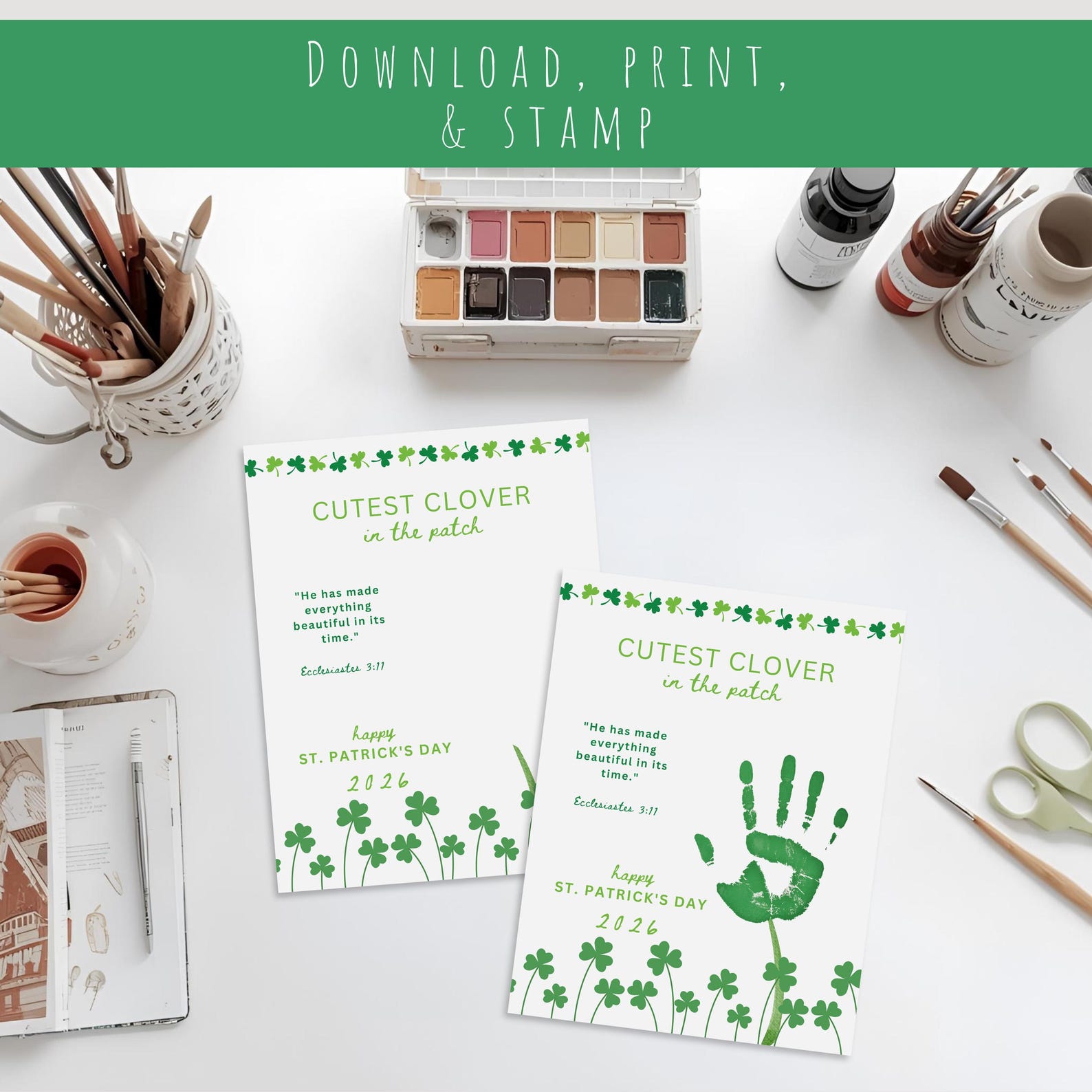 Christian St Patricks Handprint Craft Bundle Printables 2026-bible ...