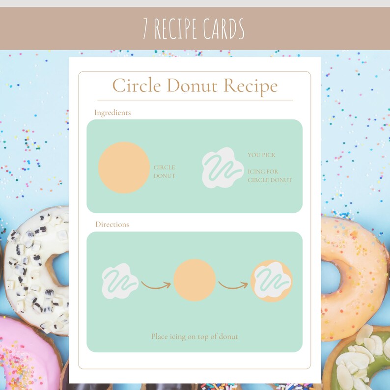 Donut Bakery Dramatic Play Set Printables-toddler Pretend Baking Role ...