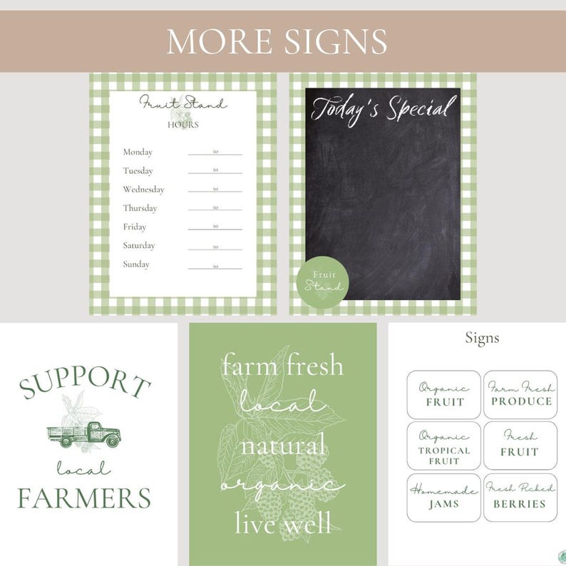 Fruit Stand Dramatic Play Printable-pretend Play Farmers Market-kids ...