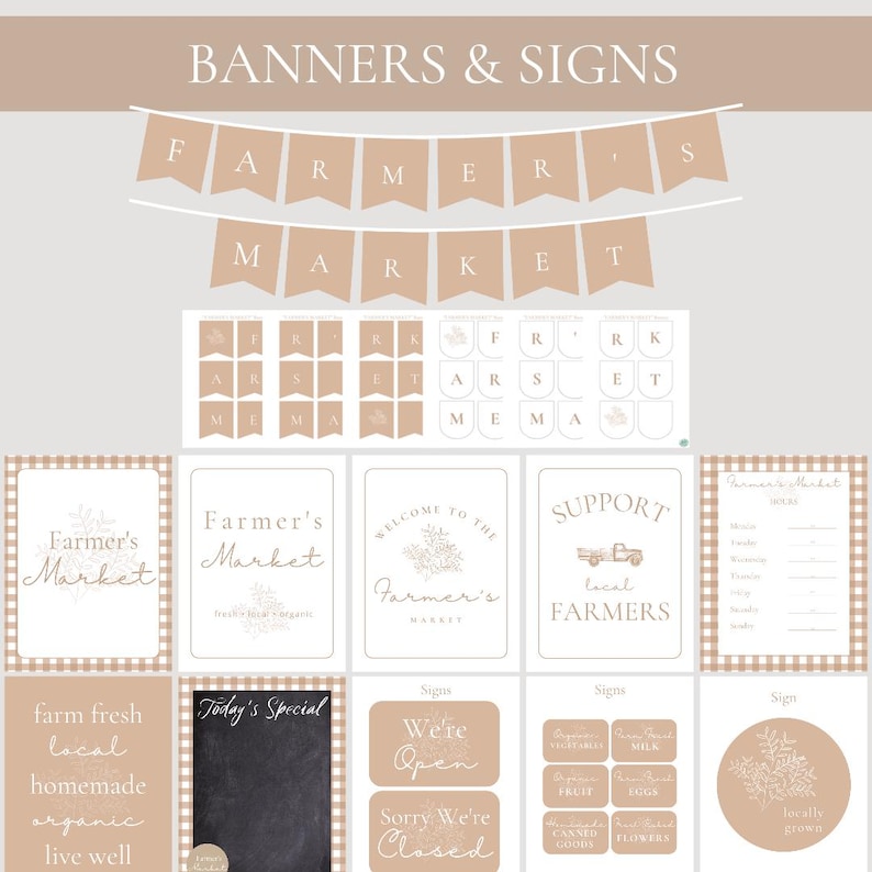 Farmer's Market Dramatic Play Printable-pretend Play Farmers Market ...