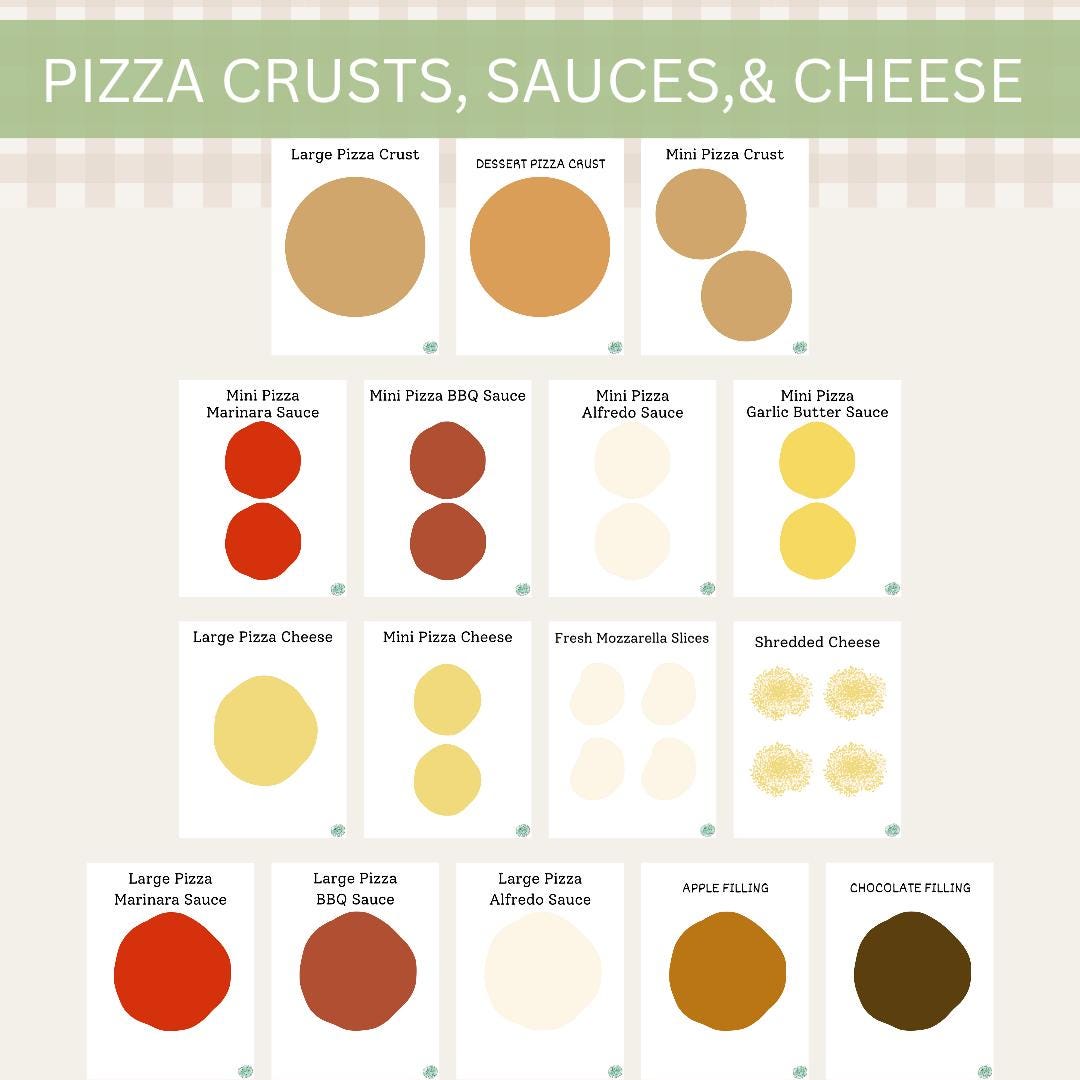 Pizza Shop Dramatic Play Kit Digital Download-preschool Pretend Play ...