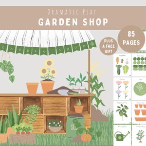 Garden Shop Dramatic Play Printable-kids Gardening Store Pretend Play ...