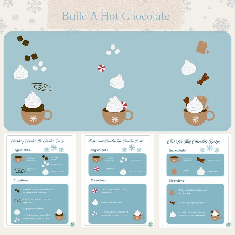 Hot Chocolate Stand Dramatic Play Printable-hot Cocoa Pretend Play ...