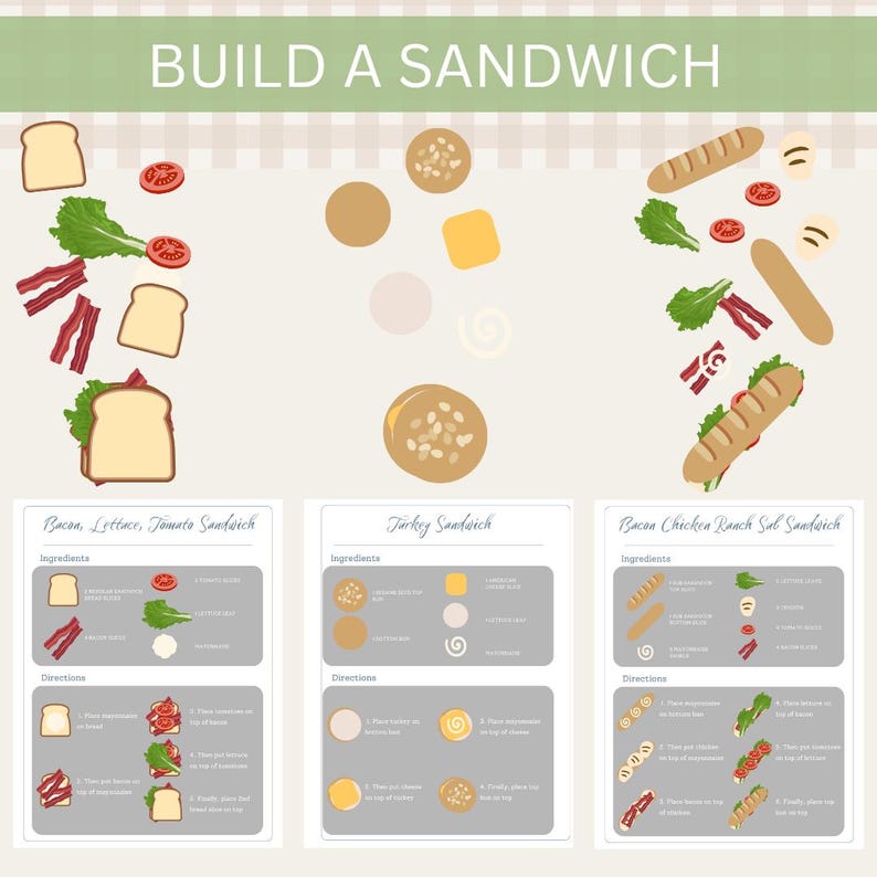 Sandwich Shop Dramatic Play Kit-sub Sandwich Pretend Play-cafe Role ...