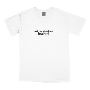 Ask Me About My Brainrot Graphic T-shirt Silly Soft T-shirt - Etsy