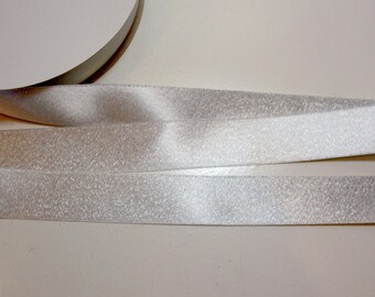 Silver satin ribbon | Etsy
