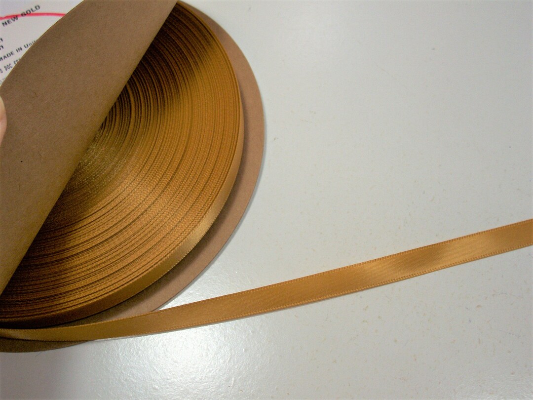 Gold Ribbon, Offray New Gold Satin Ribbon Double-faced 3/8 Inch Wide X ...