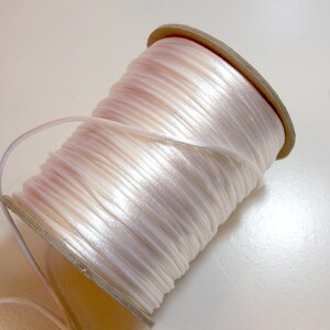 White Cord, White Rat Tail Satin Cord Sewing Trim 1/8 Inch X 14 Yards ...
