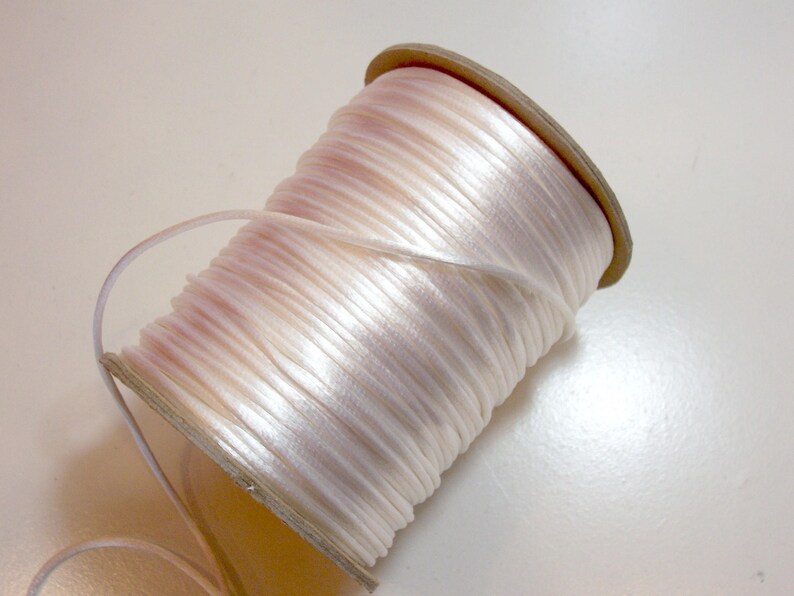 White Cord, White Rat Tail Satin Cord Sewing Trim 1/8 Inch X 14 Yards ...