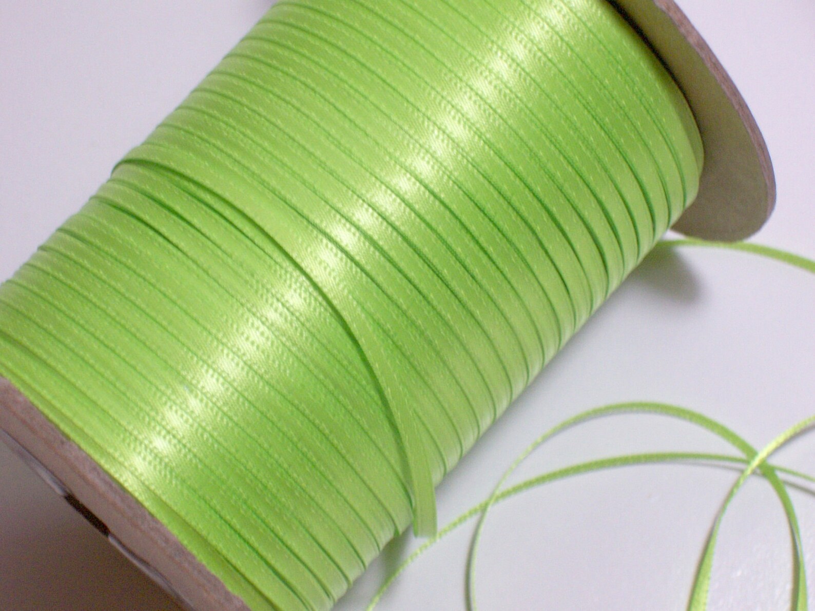 Green Ribbon Neon Green Double-faced Satin Ribbon 1/8 Inch - Etsy