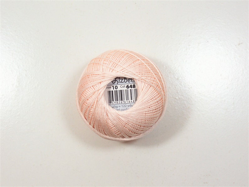 Peach Tatting Thread Lizbeth Cotton Crochet Thread Pearl - Etsy