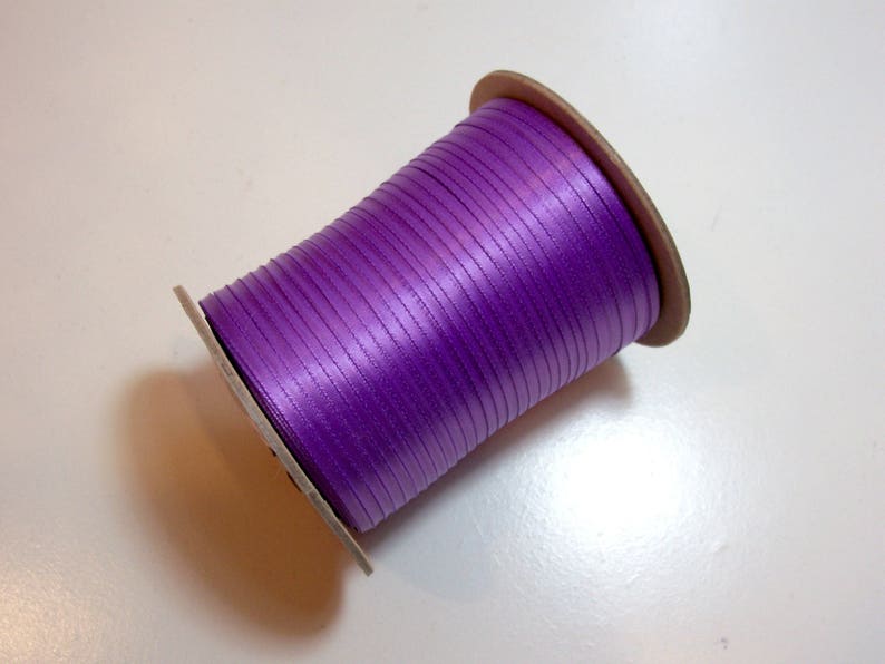 Purple Ribbon Double-Face Grape Wine Satin Ribbon 1/8 inch | Etsy