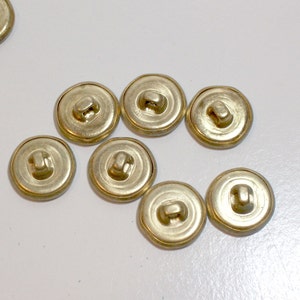 Green Buttons, Verdigris Goldtone Metal Buttons X 25 Pieces 5/8 Inch Diameter, Three Legged ...