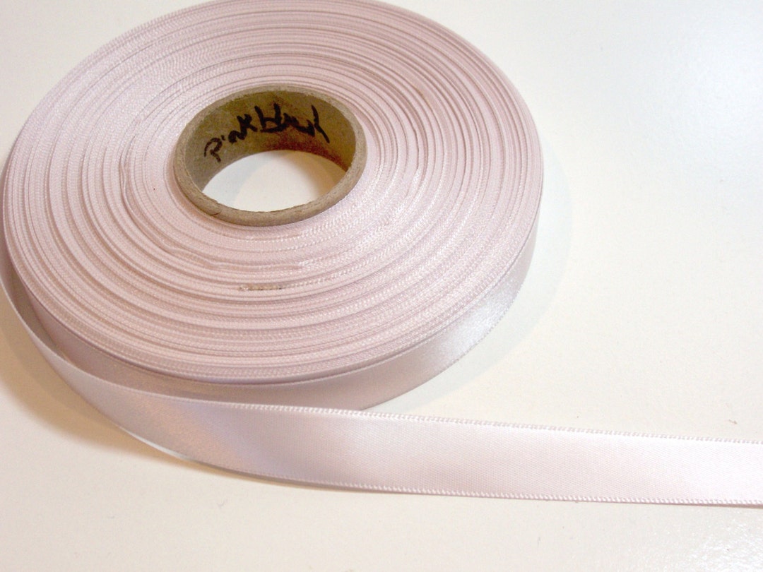 Pink Ribbon, Double-faced Pink Blush Satin Ribbon 5/8 Inch Wide X 10 ...
