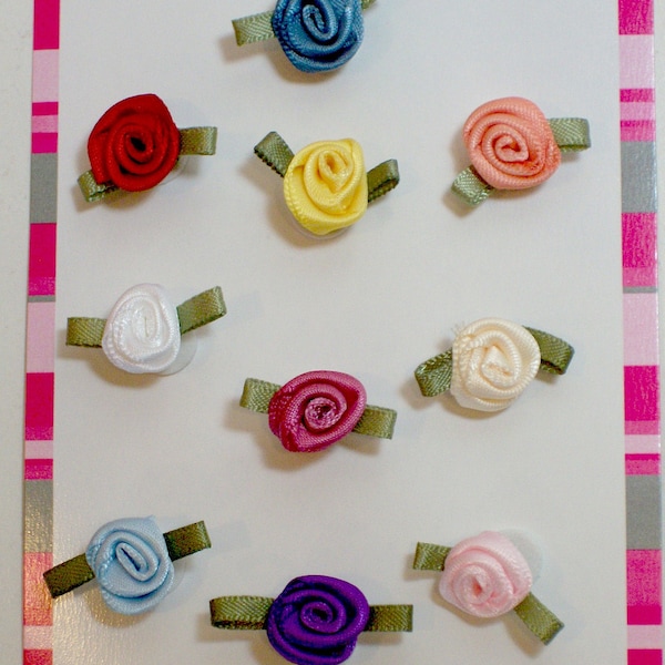 Satin Ribbon Roses - Etsy