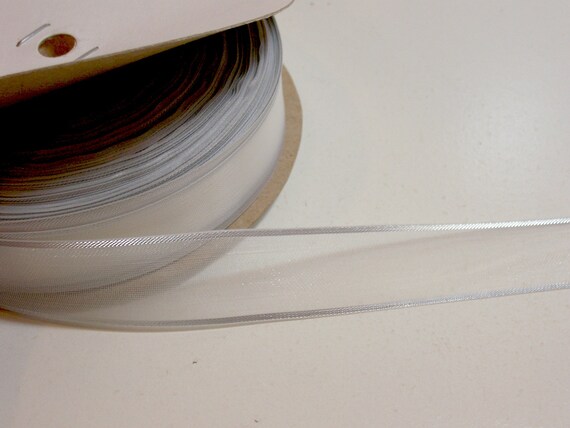 Sheer White Ribbon White Organza Ribbon 7/8 Inch Wide X 10 | Etsy