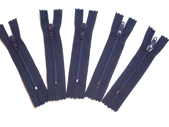 Blue Zippers Navy Blue YKK Zippers 3 Inch Set of 5 Bulk - Etsy