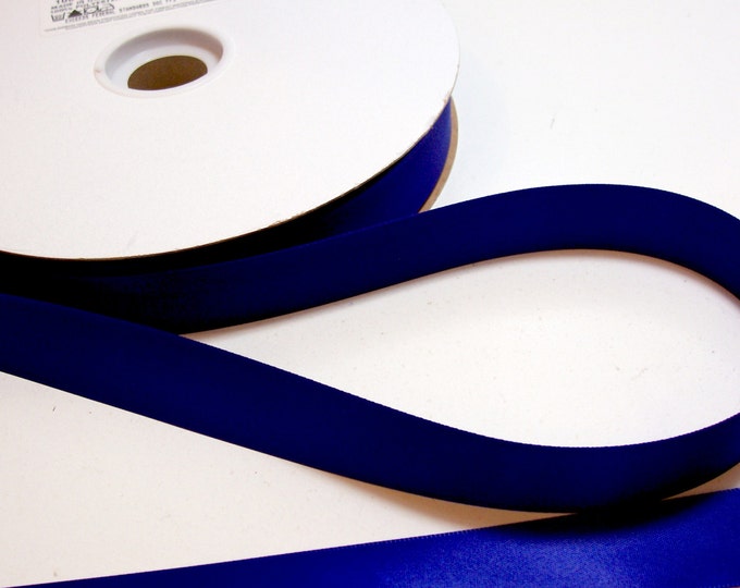 Blue Ribbon, Offray Double-faced Cobalt Blue Satin Ribbon 7/8 Inch X 10 ...