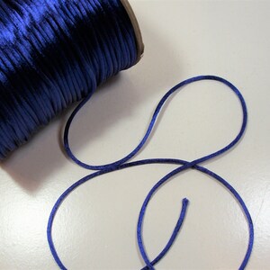 Royal Blue Cord, Royal Blue Rat Tail Satin Cord #2 Sewing Trim 1/8 Inch ...