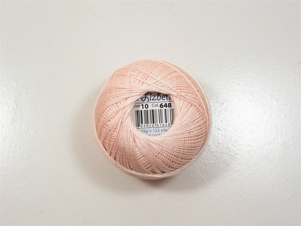 Peach Tatting Thread Lizbeth Cotton Crochet Thread Pearl | Etsy