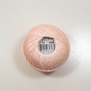 Peach Tatting Thread, Lizbeth Cotton Crochet Thread Pearl Blush Color ...