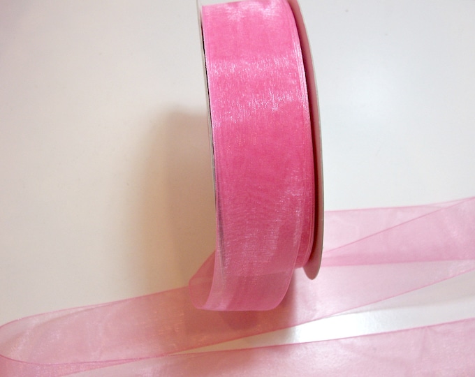 Sheer Pink Ribbon Rose Pink Organza Ribbon 1 1/2 Inches Wide - Etsy