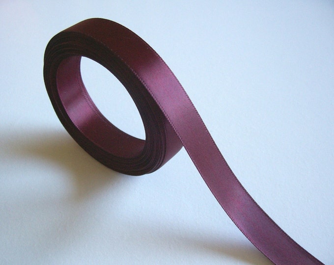 Dark Burgundy Ribbon Double-faced Wine Satin Ribbon 5/8 Inch - Etsy