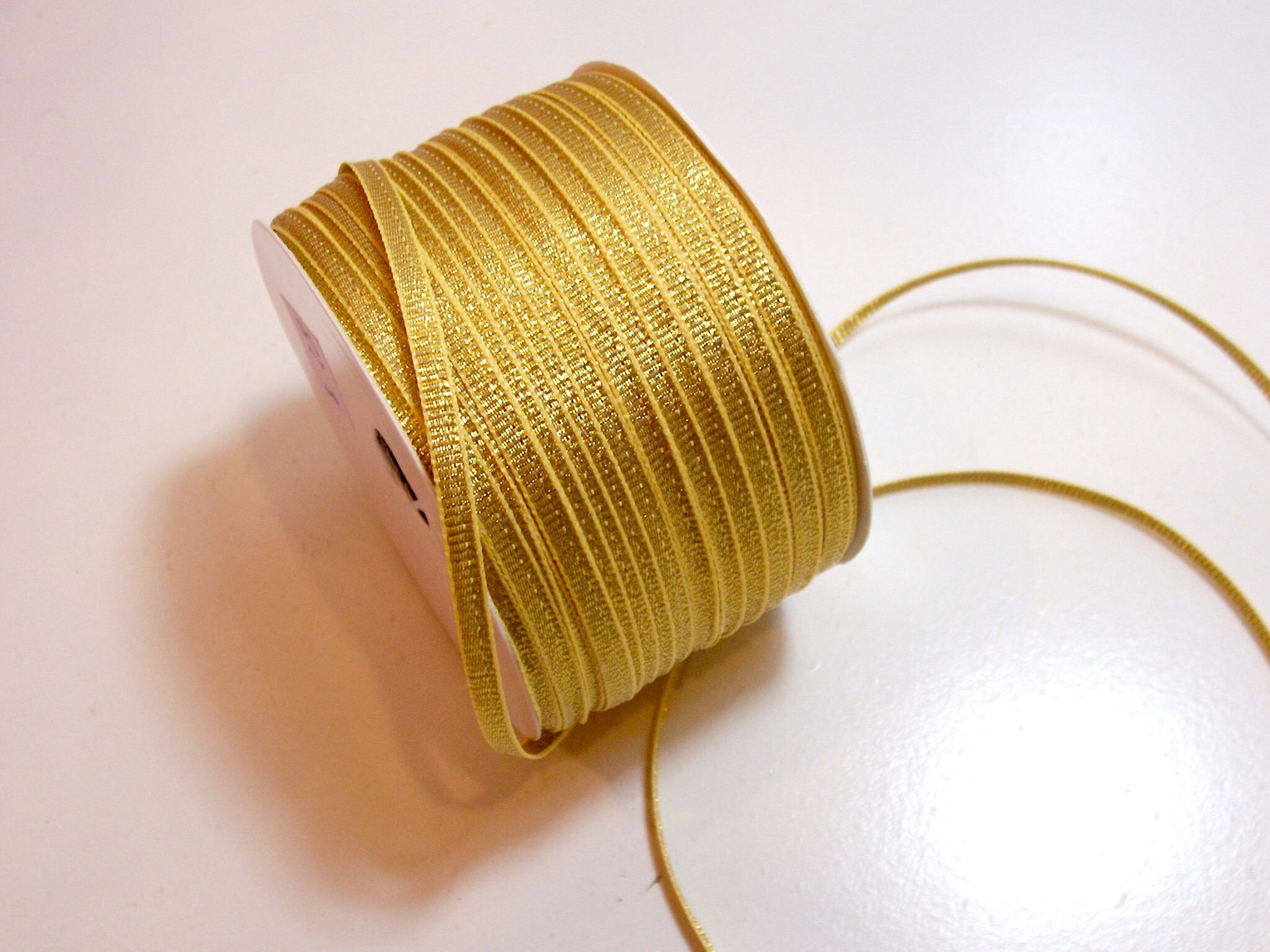Metallic Gold Ribbon Offray Metallic Gold Grosgrain Ribbon - Etsy