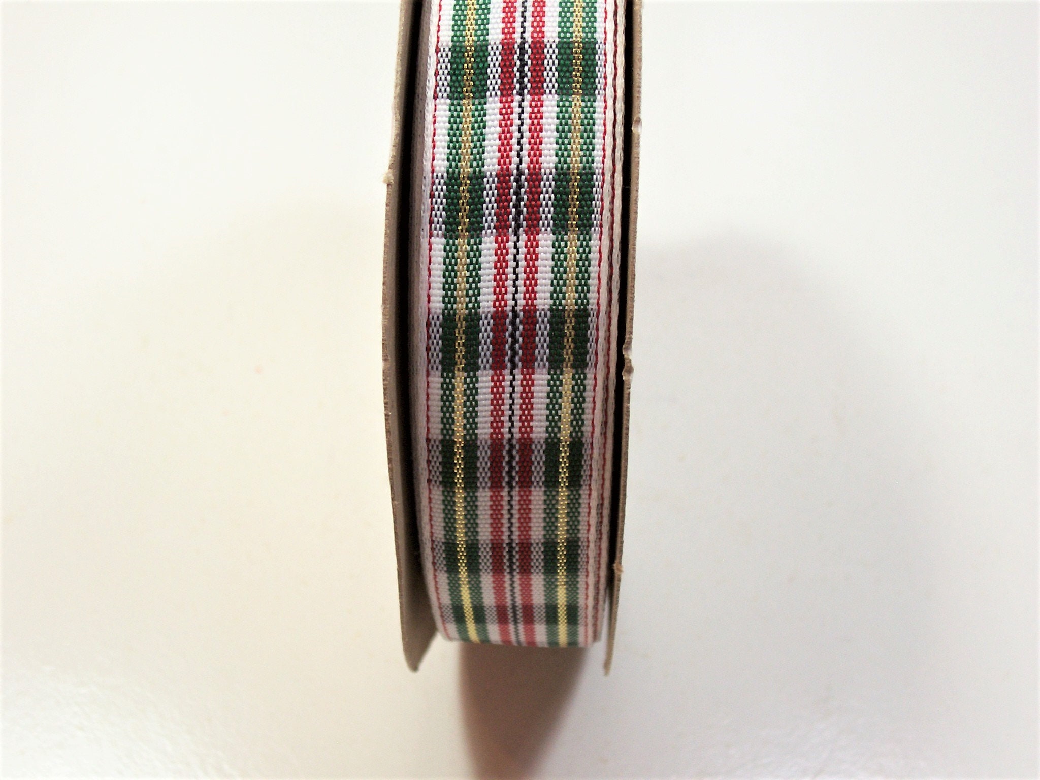 Plaid Ribbon Red Green and White Plaid Ribbon 7/8 Inch Wide - Etsy
