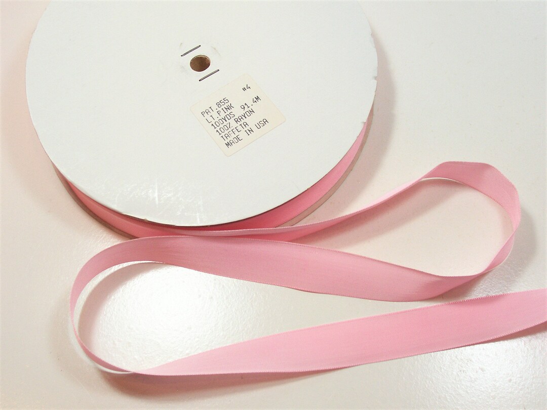 Pink Ribbon, Schiff Light Pink Ribbon 3/4 Inches Wide X 10 Yards, Rayon ...
