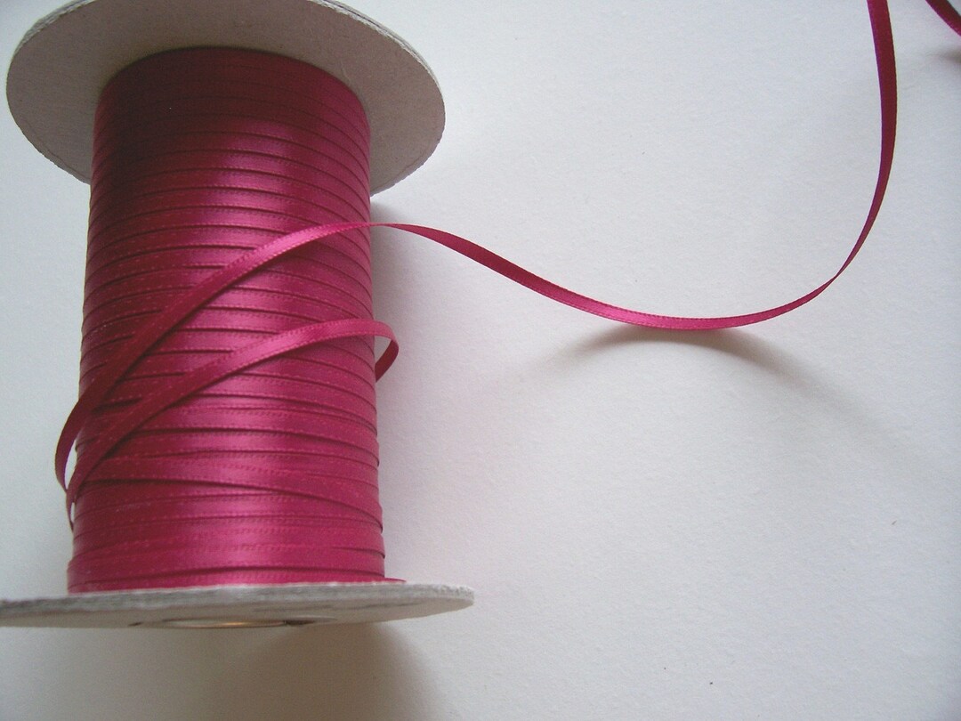 Burgundy Red Ribbon Double-sided Burgundy Satin Ribbon 1/8 - Etsy