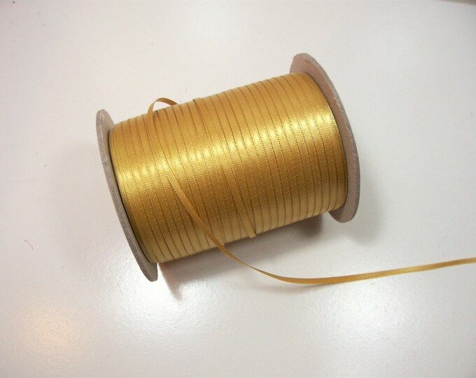 Gold Ribbon, Double-faced Bright Gold Satin Ribbon 1/8 Inch Wide X 20 ...
