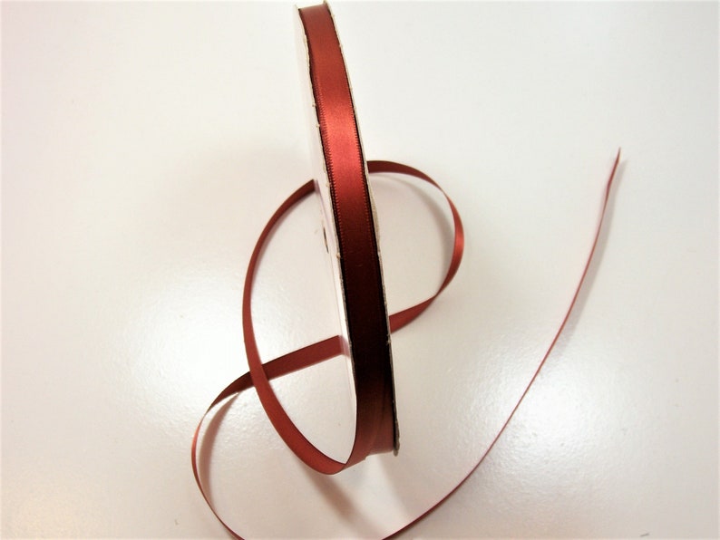 Burnt Orange Ribbon Single-faced Rust Satin Ribbon 3/8 Inch | Etsy