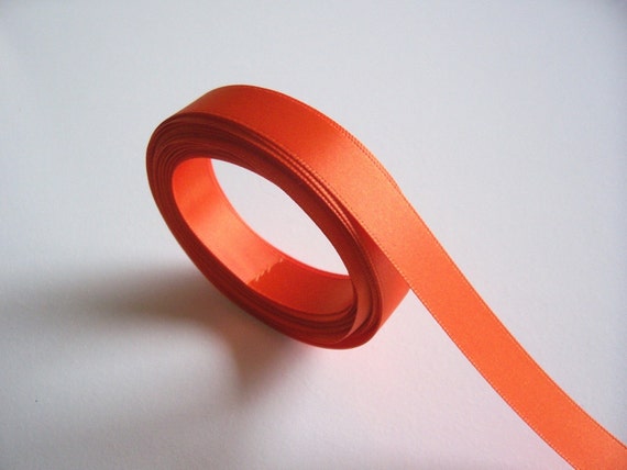 Orange Ribbon Double-faced Orange Satin Ribbon 5/8 Inch Wide - Etsy