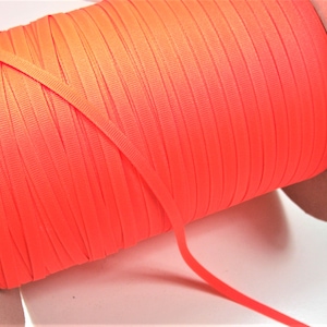 Neon Orange Ribbon, Fluorescent Orange Grosgrain Ribbon 1/4 Inch Wide X ...