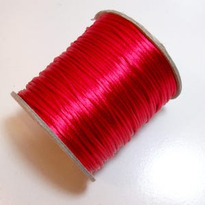 Red Cord, Red Rat Tail Satin Cord Sewing Trim 1/8 Inch X 14 Yards, 674 ...