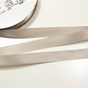 Beige Gray Ribbon, Offray Double-faced Driftwood Satin Ribbon 5/8 Inch ...