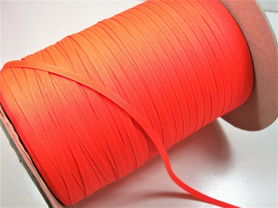 Neon Orange Ribbon Fluorescent Orange Grosgrain Ribbon 1/4 | Etsy