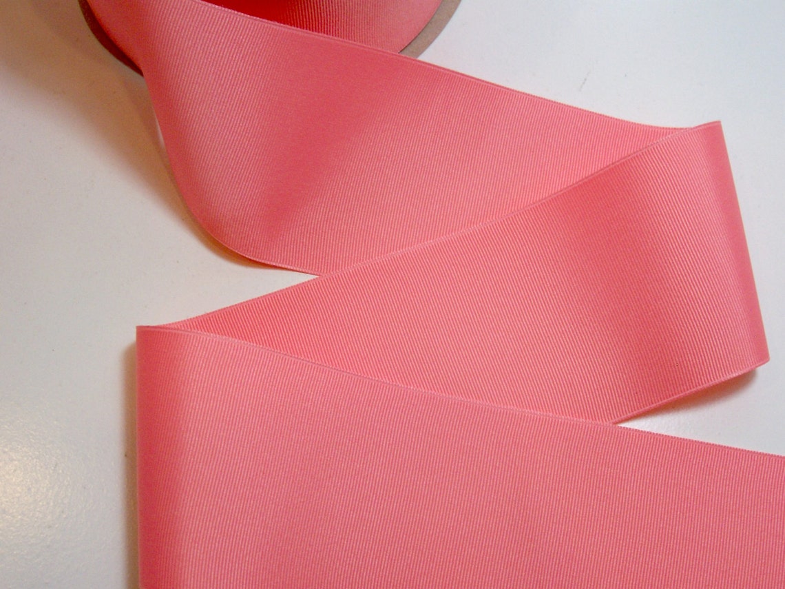 Wide Coral Ribbon Offray Dark Coral Grosgrain Ribbon 3 Inches - Etsy