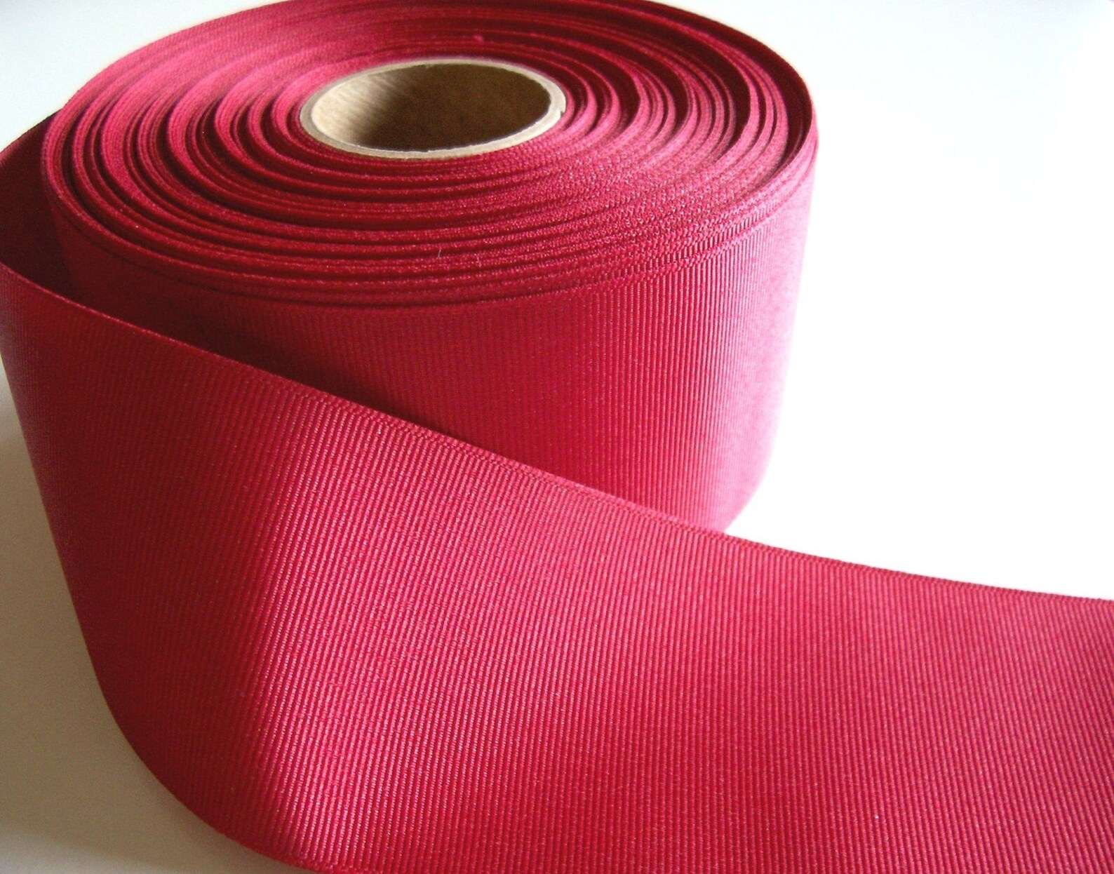 Wide Red Ribbon Light Burgundy Red Grosgrain Ribbon 2 1/4 - Etsy