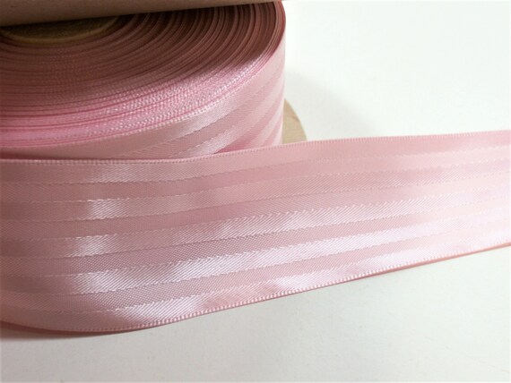 Pink Ribbon Single-faced Baby Pink Satin Stripe Ribbon 1 1/2 | Etsy