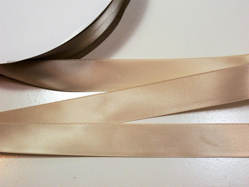 Beige Satin Ribbon Schiff Oatmeal Double-face Satin Ribbon - Etsy
