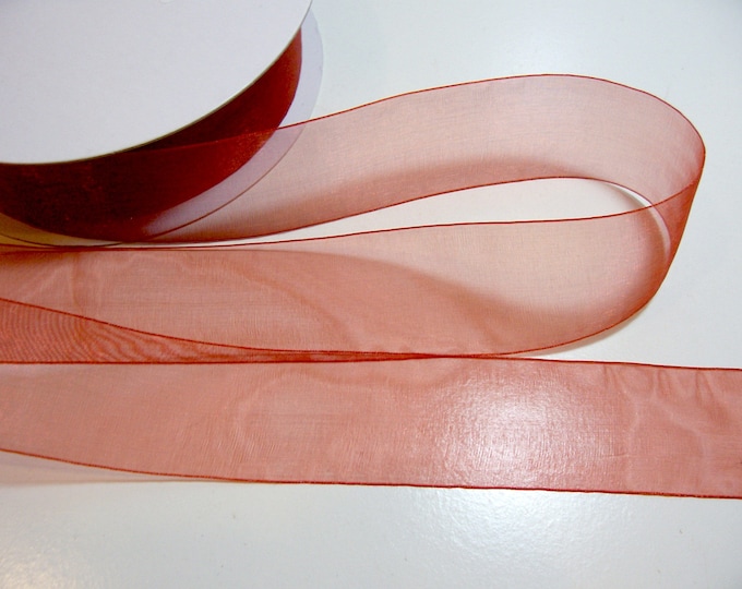 Rust Ribbon Burnt Orange Organza Ribbon 1 1/2 Inches Wide X - Etsy