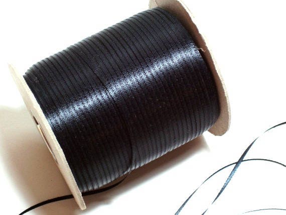 Black Ribbon Double-faced Black Satin Ribbon 1/16 Inch X 10 - Etsy