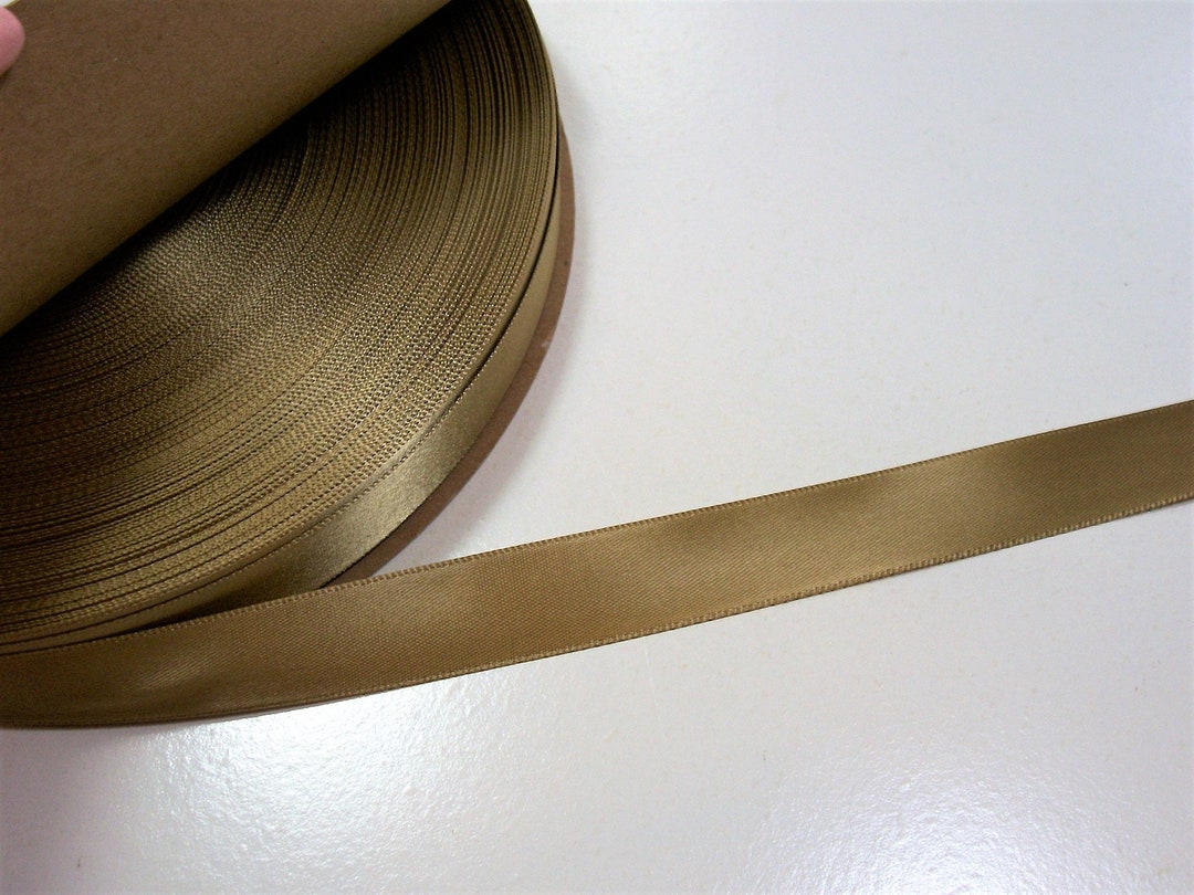 Gold Ribbon, Schiff Double-faced Antique Gold Satin Ribbon 5/8 Inch ...
