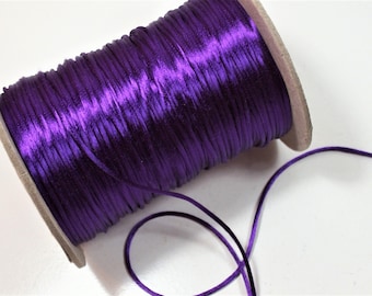 Red Cord, Red Rat Tail Satin Cord Sewing Trim 1/8 Inch X 20 Yards, 674 ...