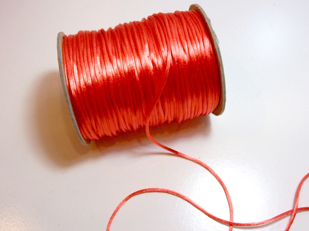 Orange Cord, Orange Rat Tail Satin Cord Sewing Trim 1/8 Inch X 20 Yards ...