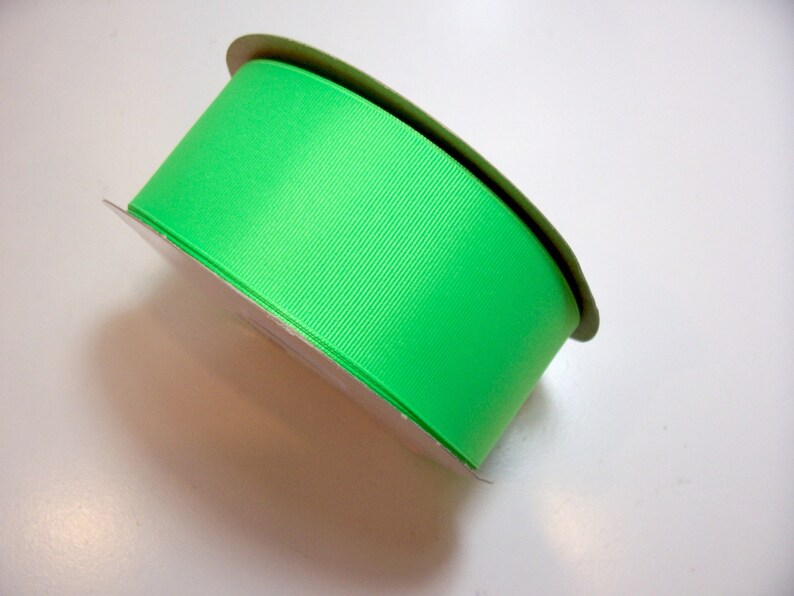 Wide Green Ribbon Neon Green Grosgrain Ribbon 2 1/4 Inches - Etsy
